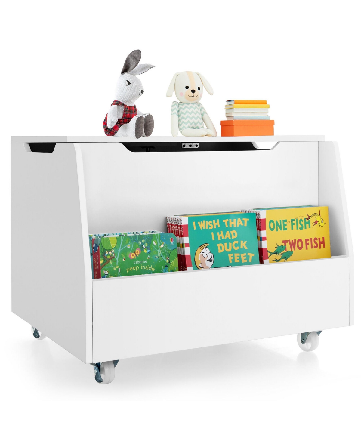 Click here for Gymax Kids Toy Box Wooden Storage Chest Bench w/ B... prices
