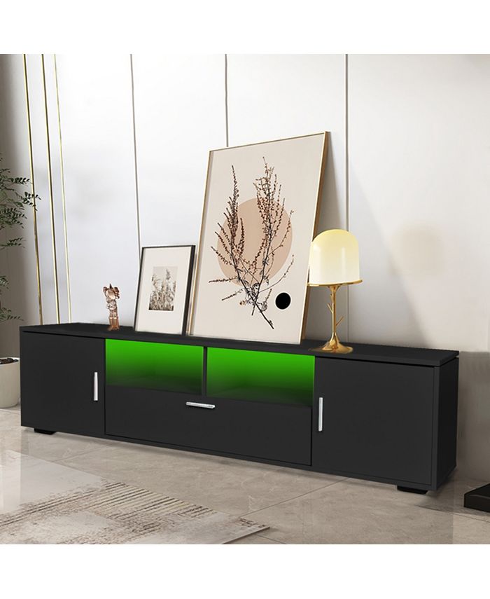 Simplie Fun Modern LED TV Stand: Entertainment Center for 75" TVs - Macy's