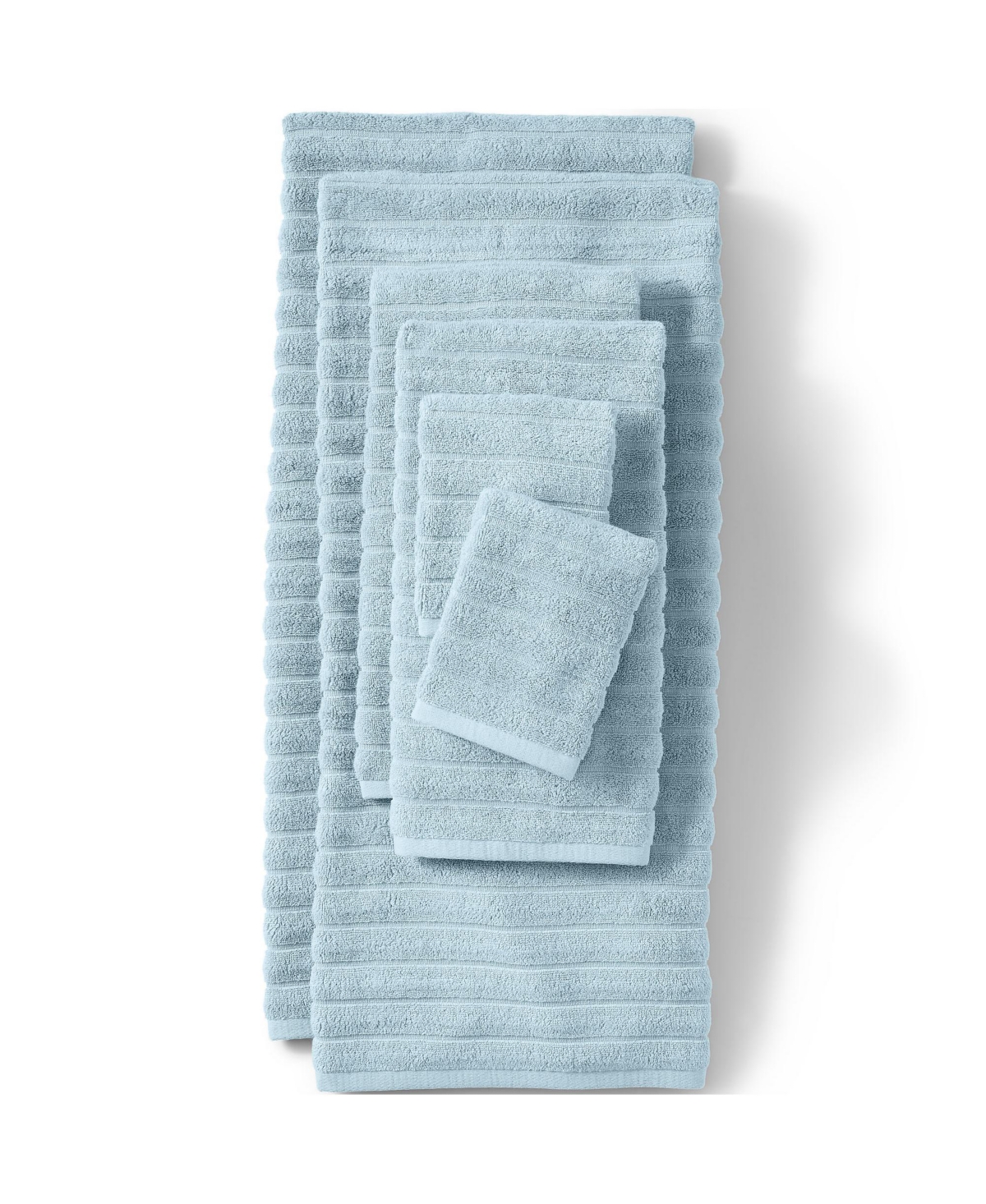 Click here for Lands End Organic Cotton Rib 6-Piece Towel Set - D... prices