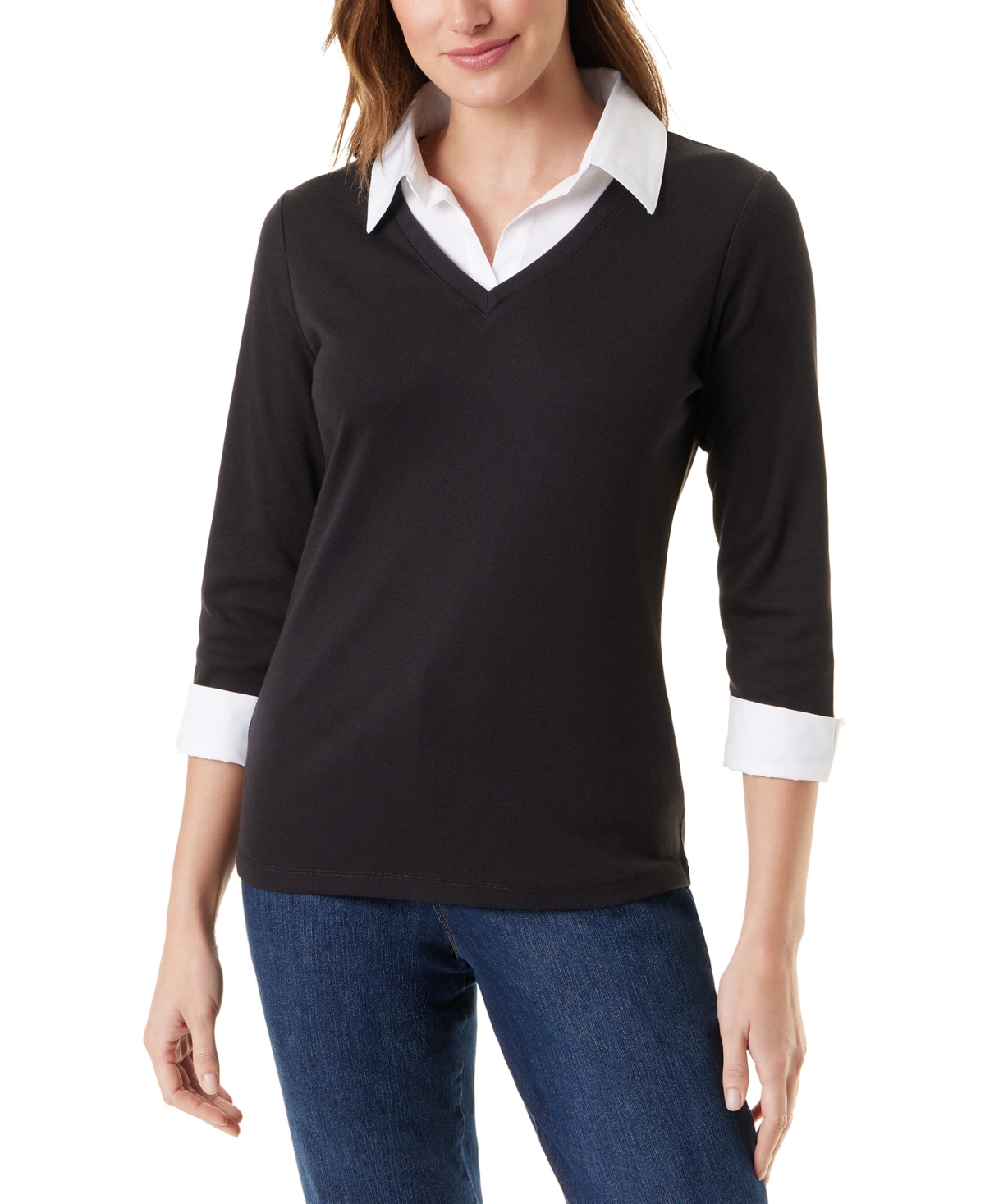 Click here for Gloria Vanderbilt Womens Maxine Layered-Look Top -... prices
