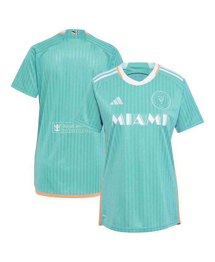 adidas Women's Aqua Inter Miami CF 2024 Archive Replica Jersey - Macy's