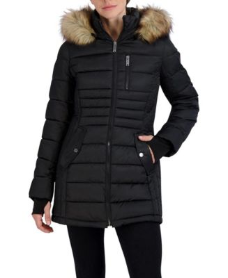 HFX Women's Heavyweight Box Quilted Winter Puffer Parka Jacket - Macy's