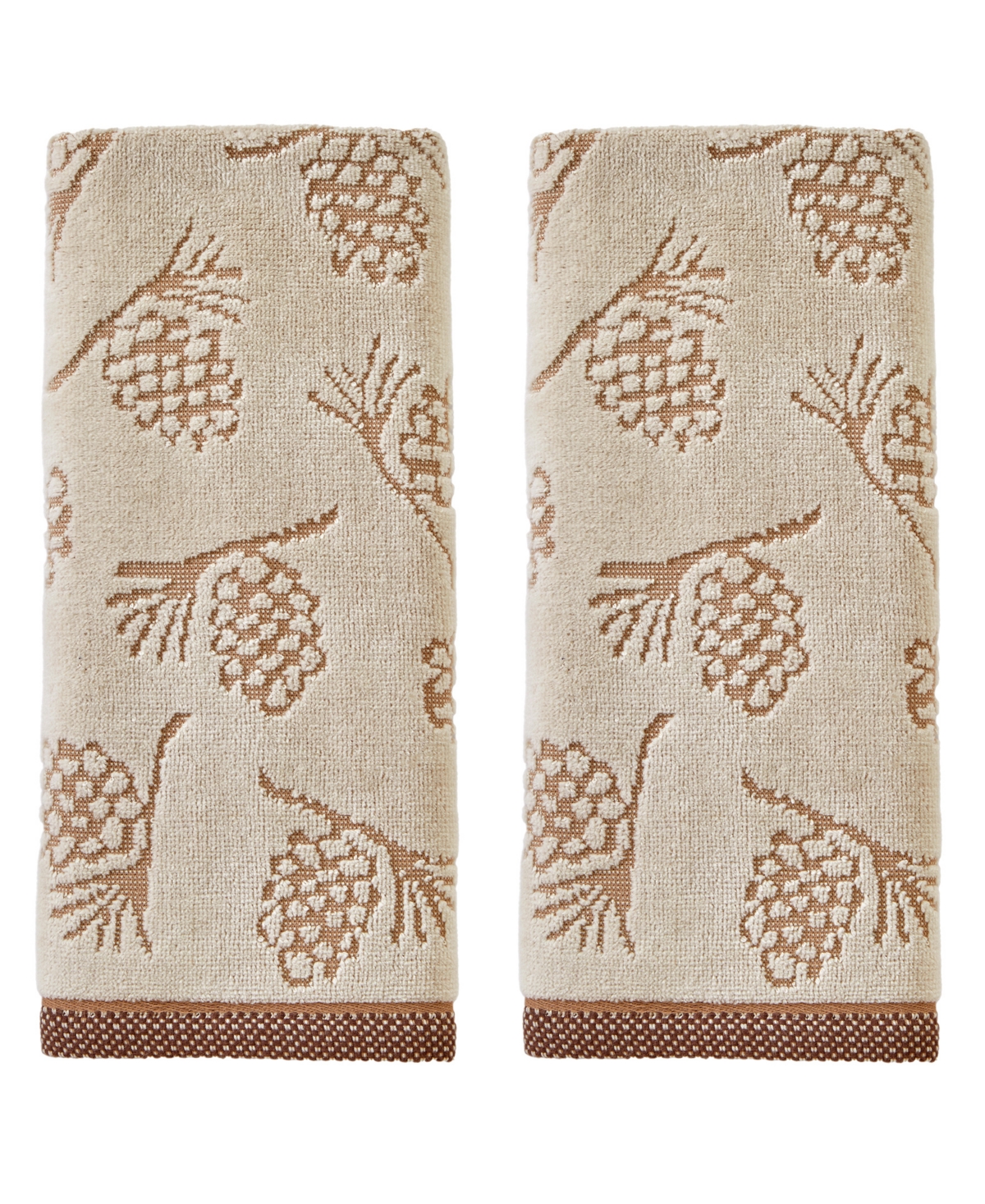 Click here for Skl Home Pinecone Jacquard Cotton 2 Piece Hand Tow... prices