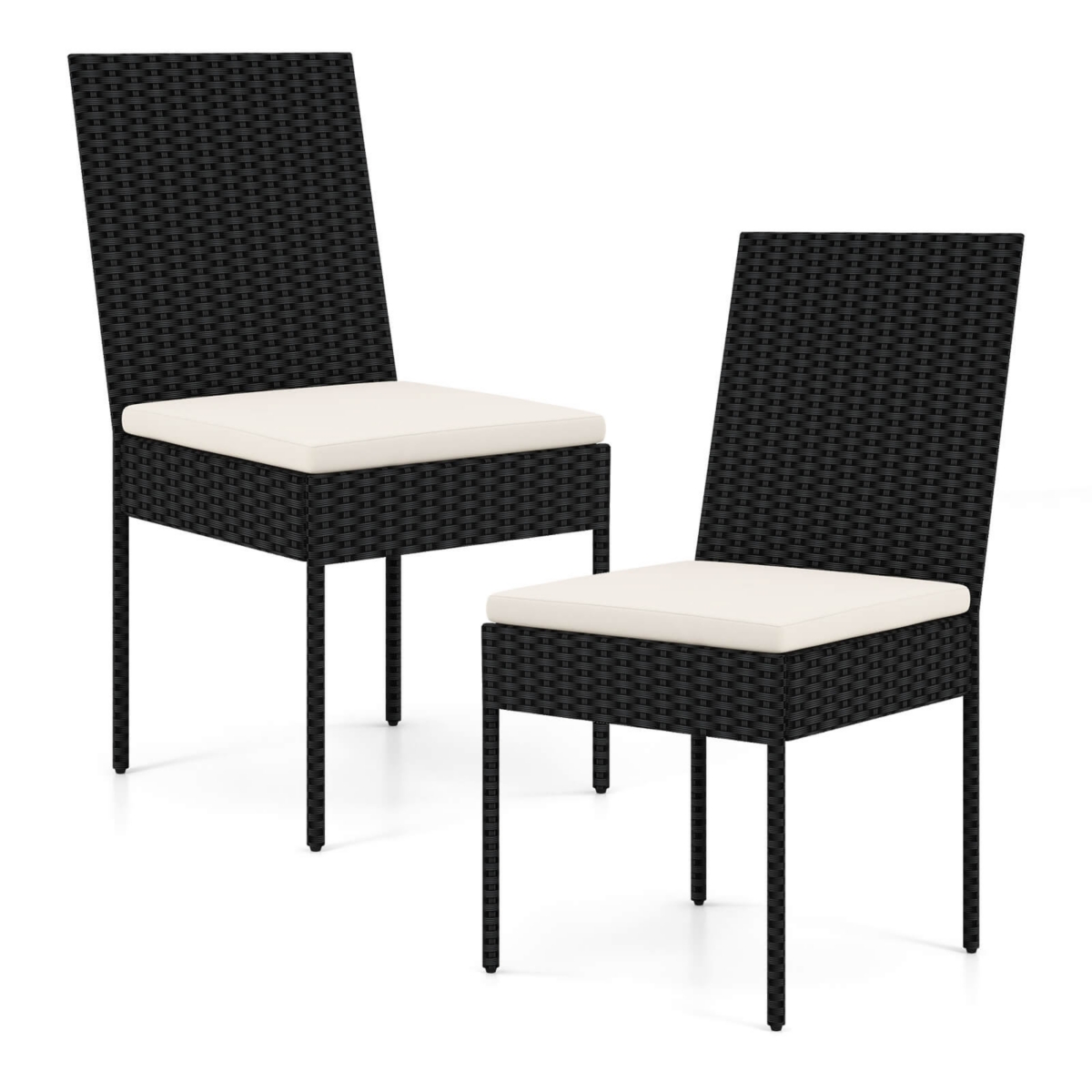 Click here for Costway Pe Wicker Patio Chairs Outdoor Dining Chai... prices