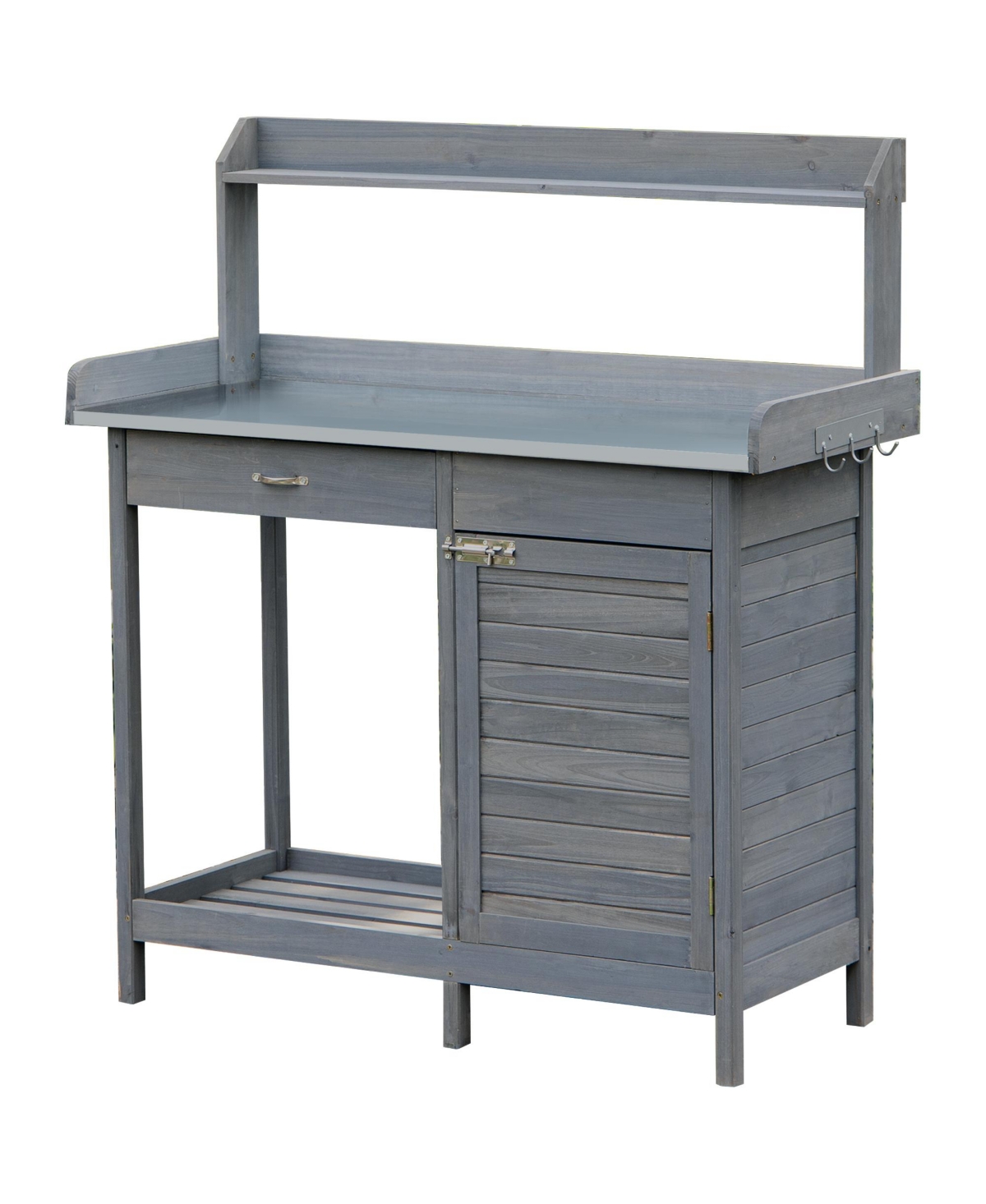 Click here for Outdoor Potting Table with Storage and Steel Top... prices