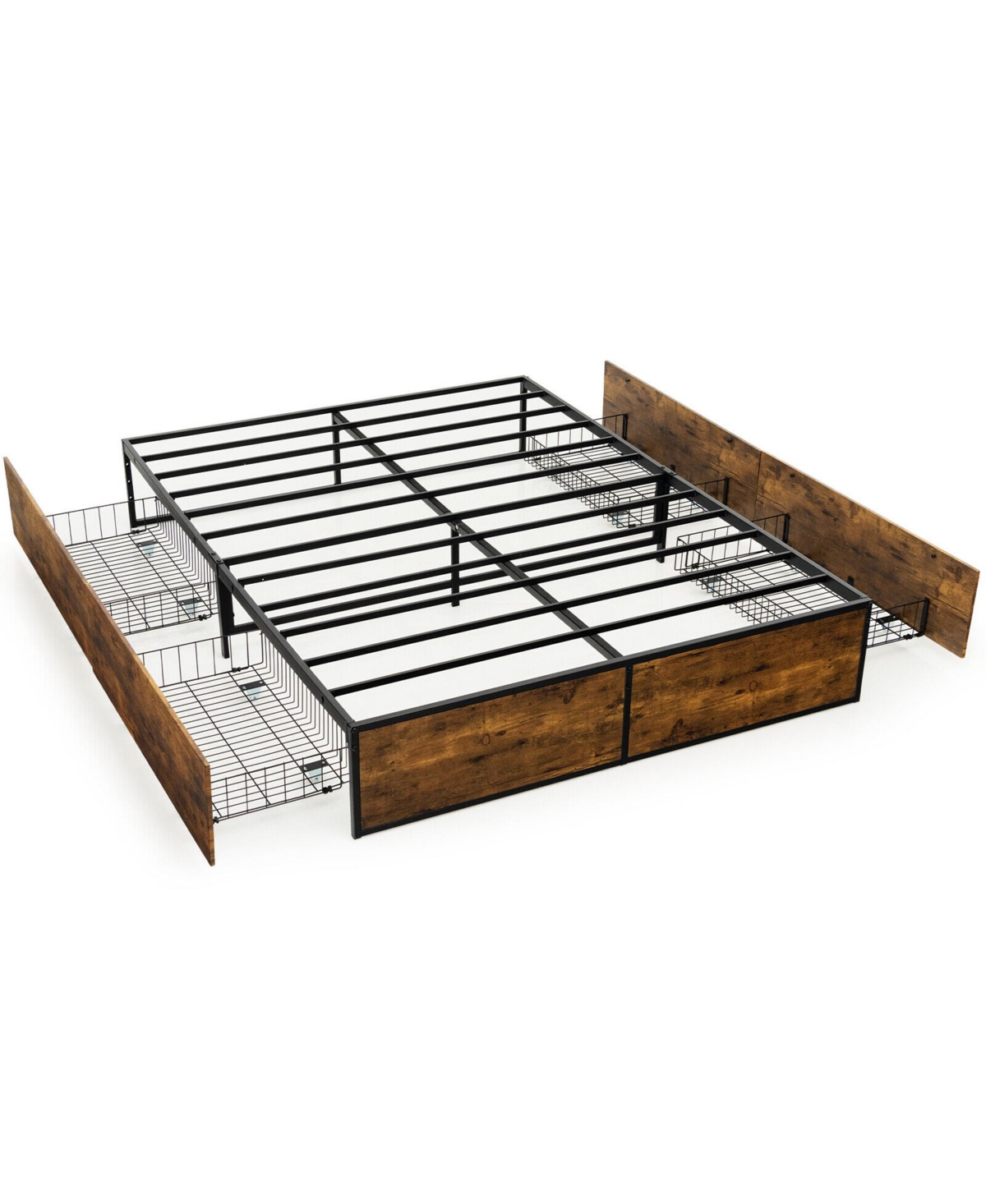 Click here for Gymax Full Industrial Metal Platform Bed Frame wit... prices