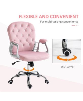 Streamdale Furniture Elegant Velvet Home Office Chair with Comfort ...