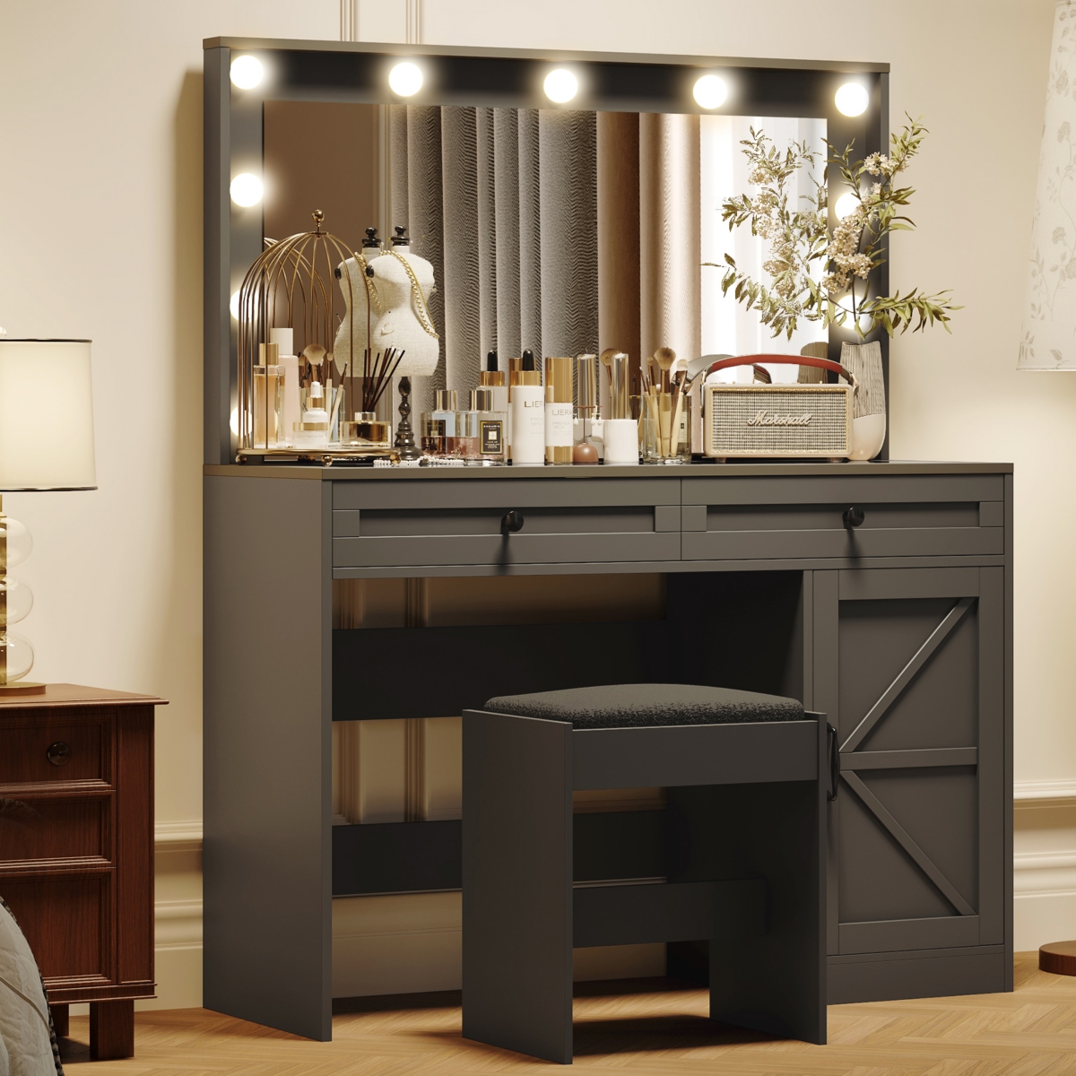 Click here for Streamdale Vanity Table with Large Mirror  Led Lig... prices