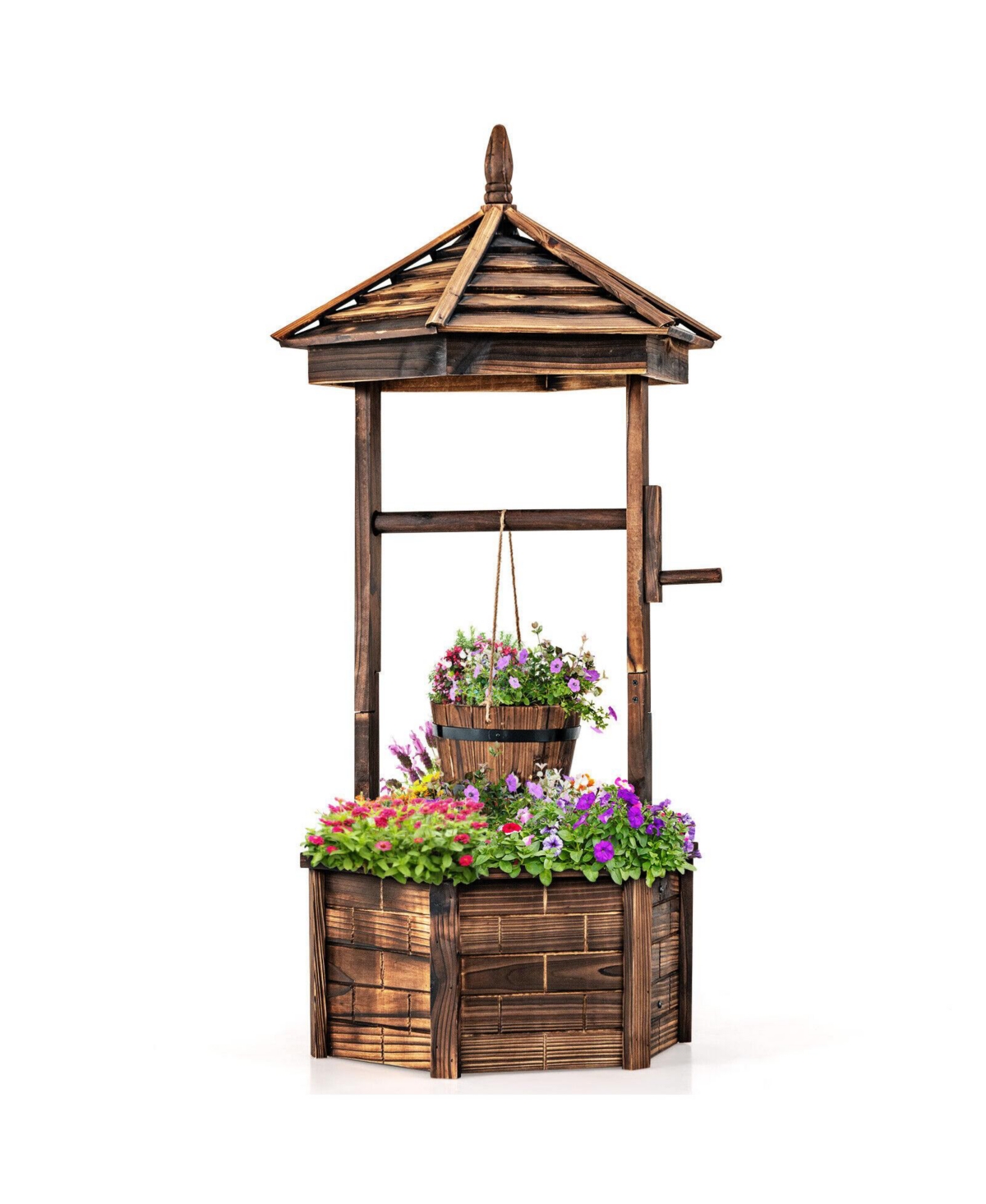 Click here for Skonyon Rustic Wooden Wishing Well with Adjustable... prices