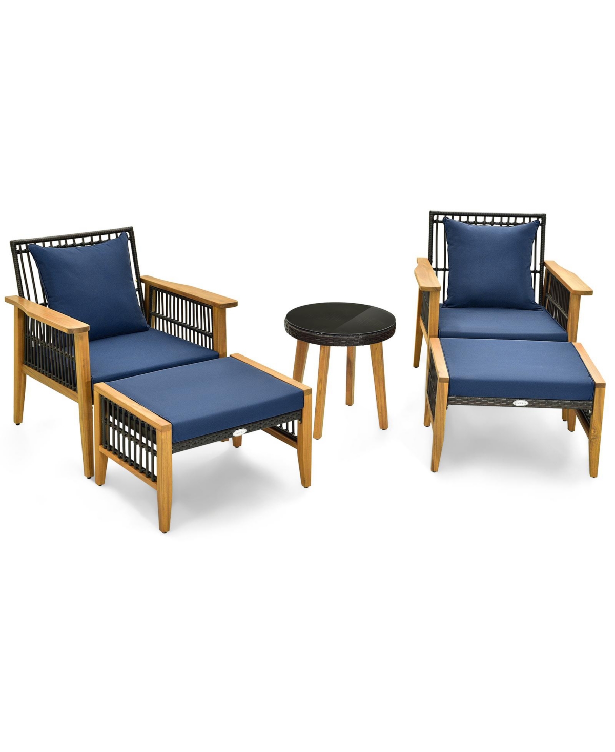 Click here for Vebreda 5 Piece Patio Furniture Set with Coffee Ta... prices