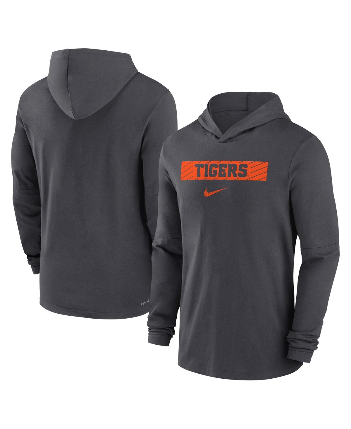 Click here for Nike Mens Anthracite Clemson Tigers Sideline Hoodi... prices
