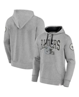 Fanatics Men's Heather Gray Las Vegas Raiders Label Maker Pullover ...