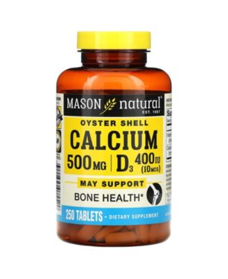 Mason Natural Oyster Shell Calcium Plus D3 - 250 Tablets - Macy's