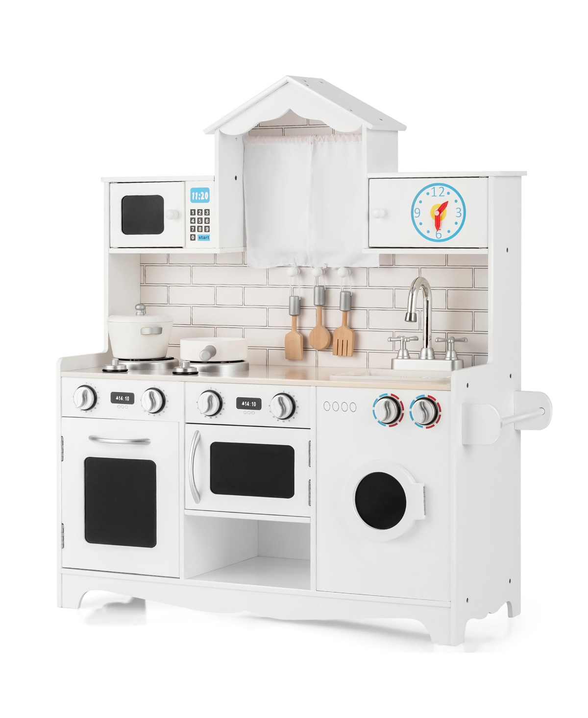 Click here for Gymax Kids Play Kitchen Wooden Cooking Pretend Pla... prices