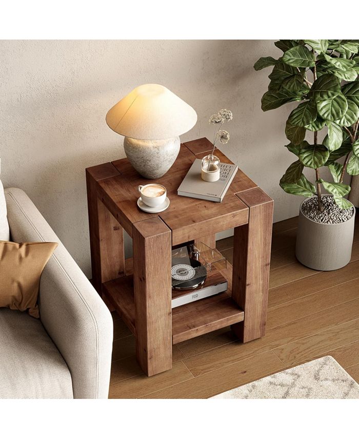 Tribesigns Industrial Coffee Table, 43 inch Cocktail Table with Storage ...