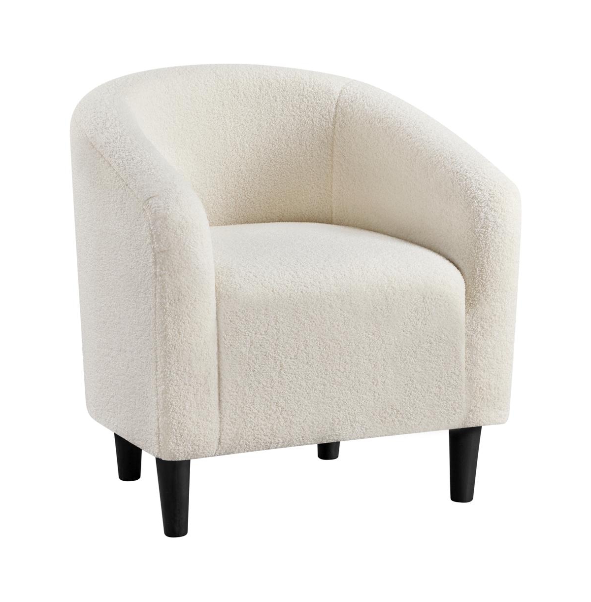 Click here for Yaheetech Boucle Club Chair Accent Barrel Chair Ar... prices