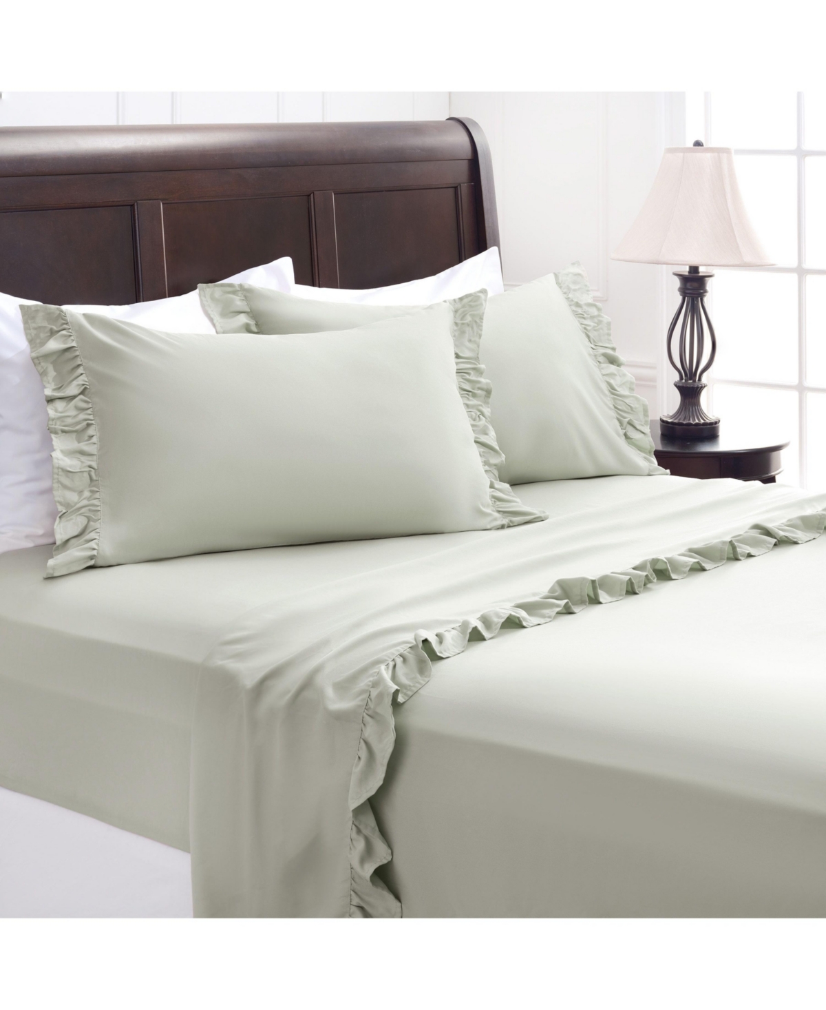 Click here for Chanasya Premium Ruffle Sheet Set - Shabby Chic Do... prices