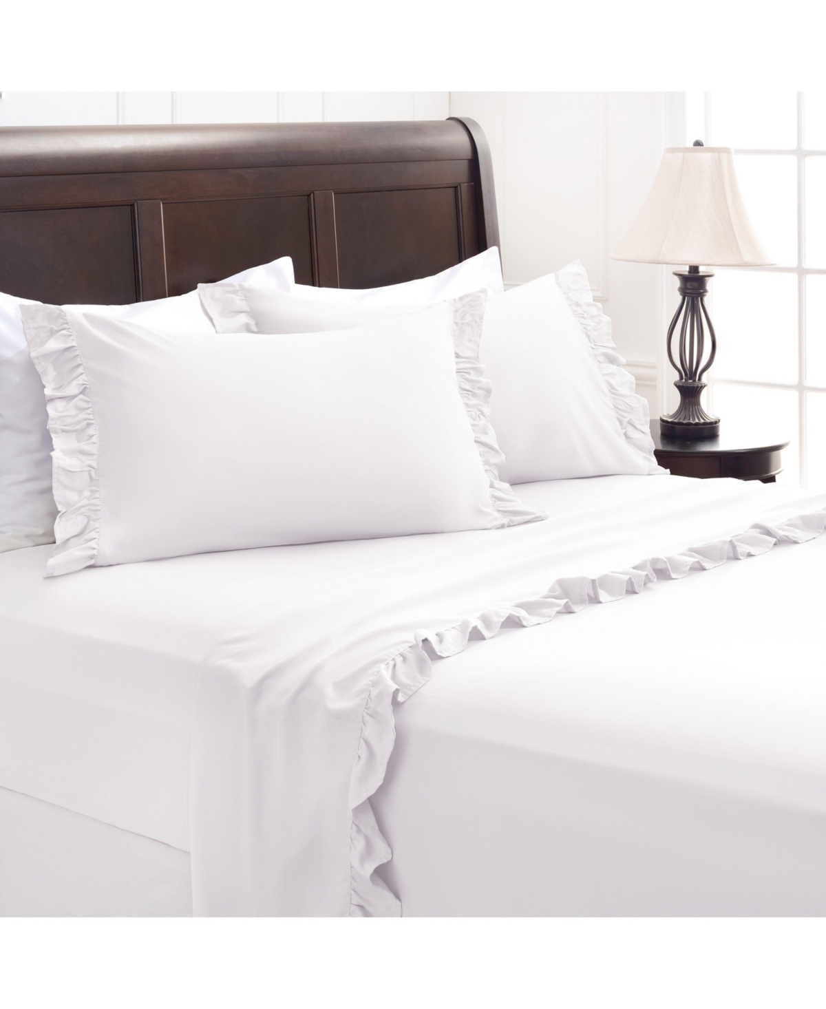 Click here for Chanasya Premium Ruffle Sheet Set - Shabby Chic Do... prices