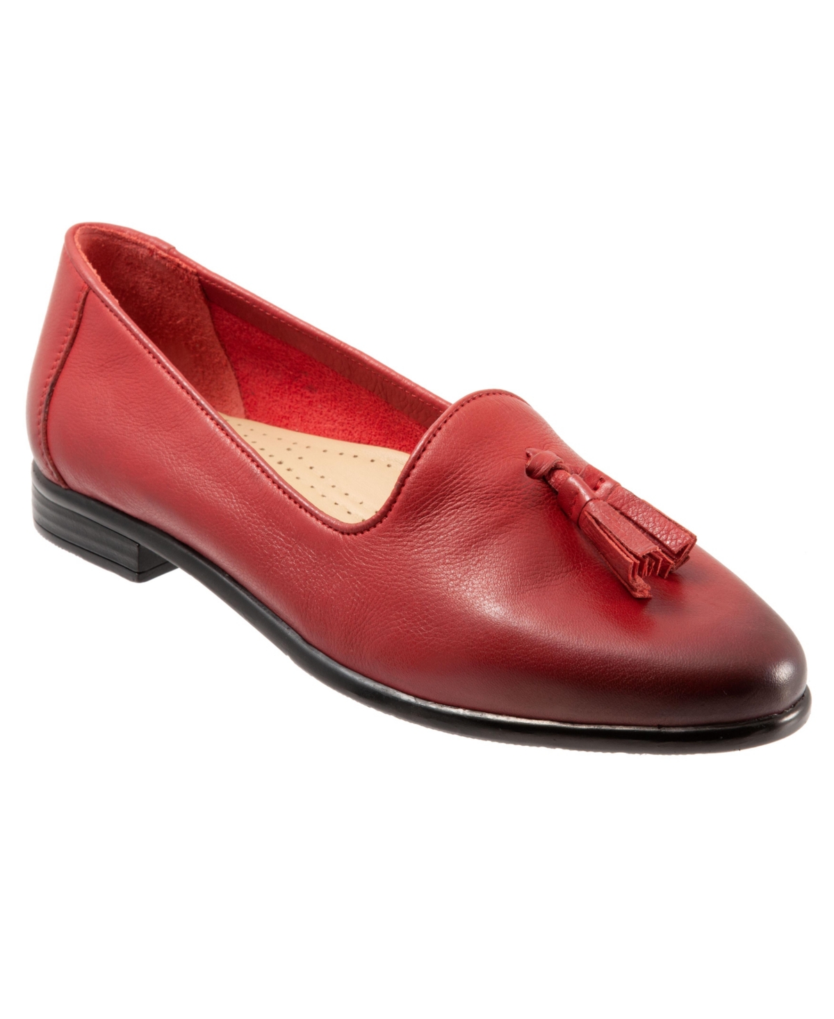 Click here for Trotters Liz Tassel Flat - Red prices