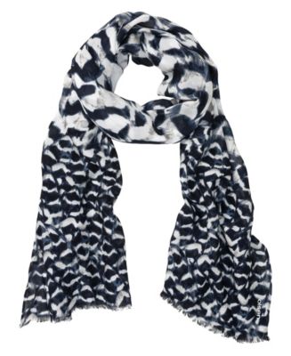 Olsen Allover Feather Print Scarf - Macy's