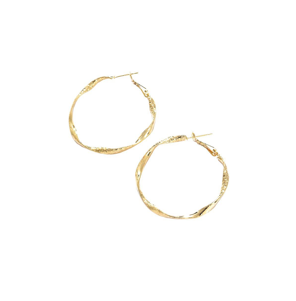 Click here for Sohi Womens Twist Hoop Earrings - Gold prices