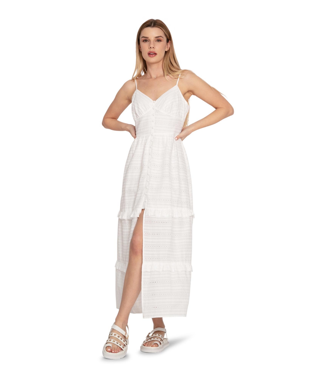 Click here for Belle & Bloom Womens Superstition Tiered Maxi Dres... prices