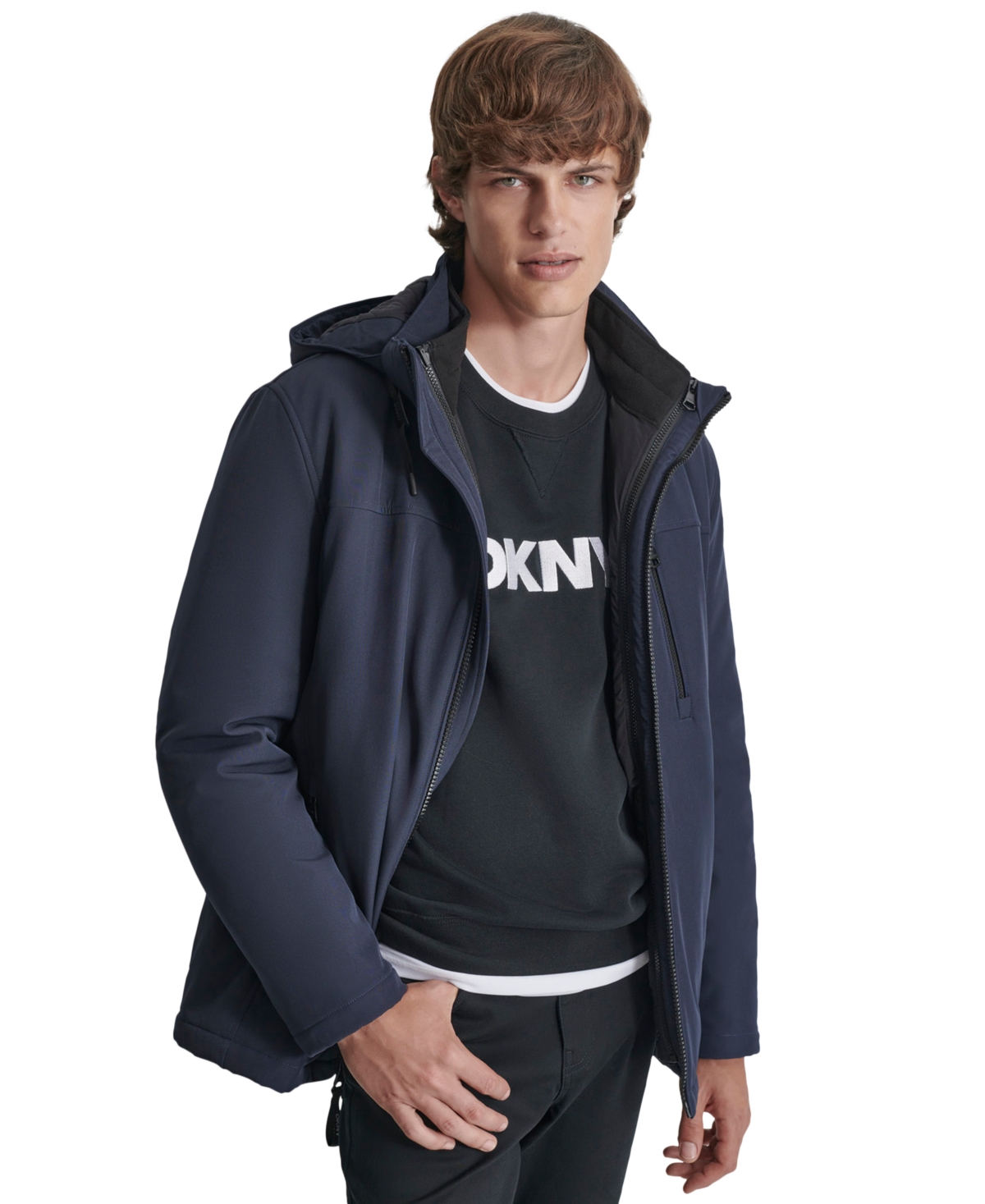 Click here for Dkny Mens 3-in-1 Systems Jacket - Navy prices