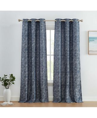 HLC.me Avalon Jacquard Slub Texture - Privacy Curtains with Grommet ...