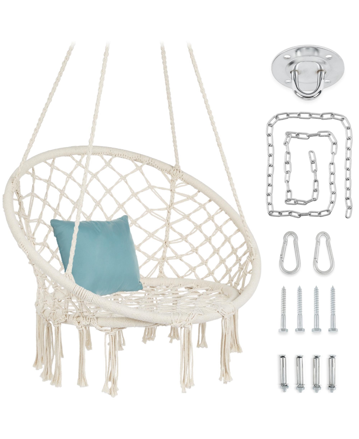 Click here for Best Choice Products Handwoven Cotton Macrame Hamm... prices
