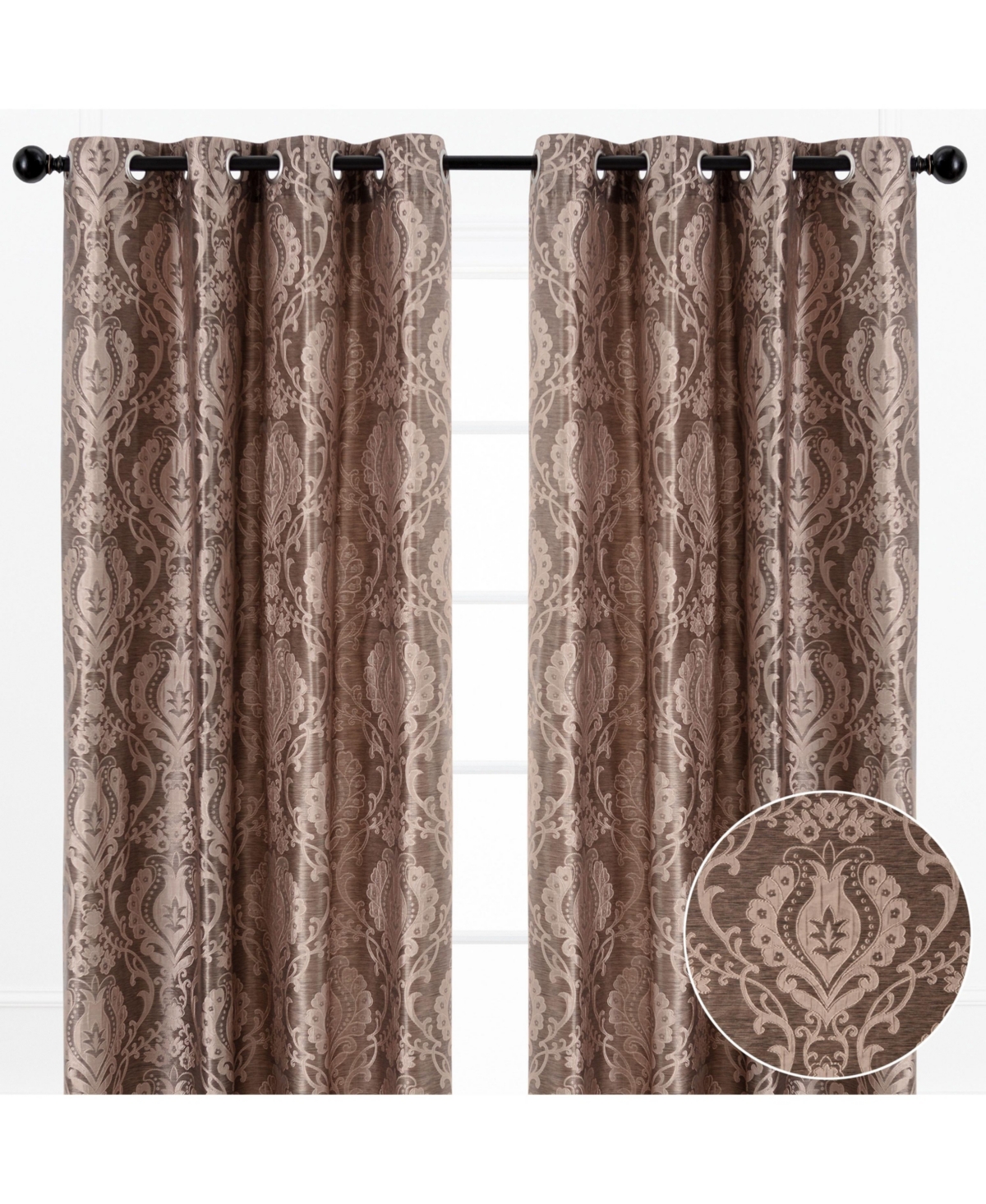 Click here for Chanasya Premium Damask Pattern Luxury Beige Curta... prices