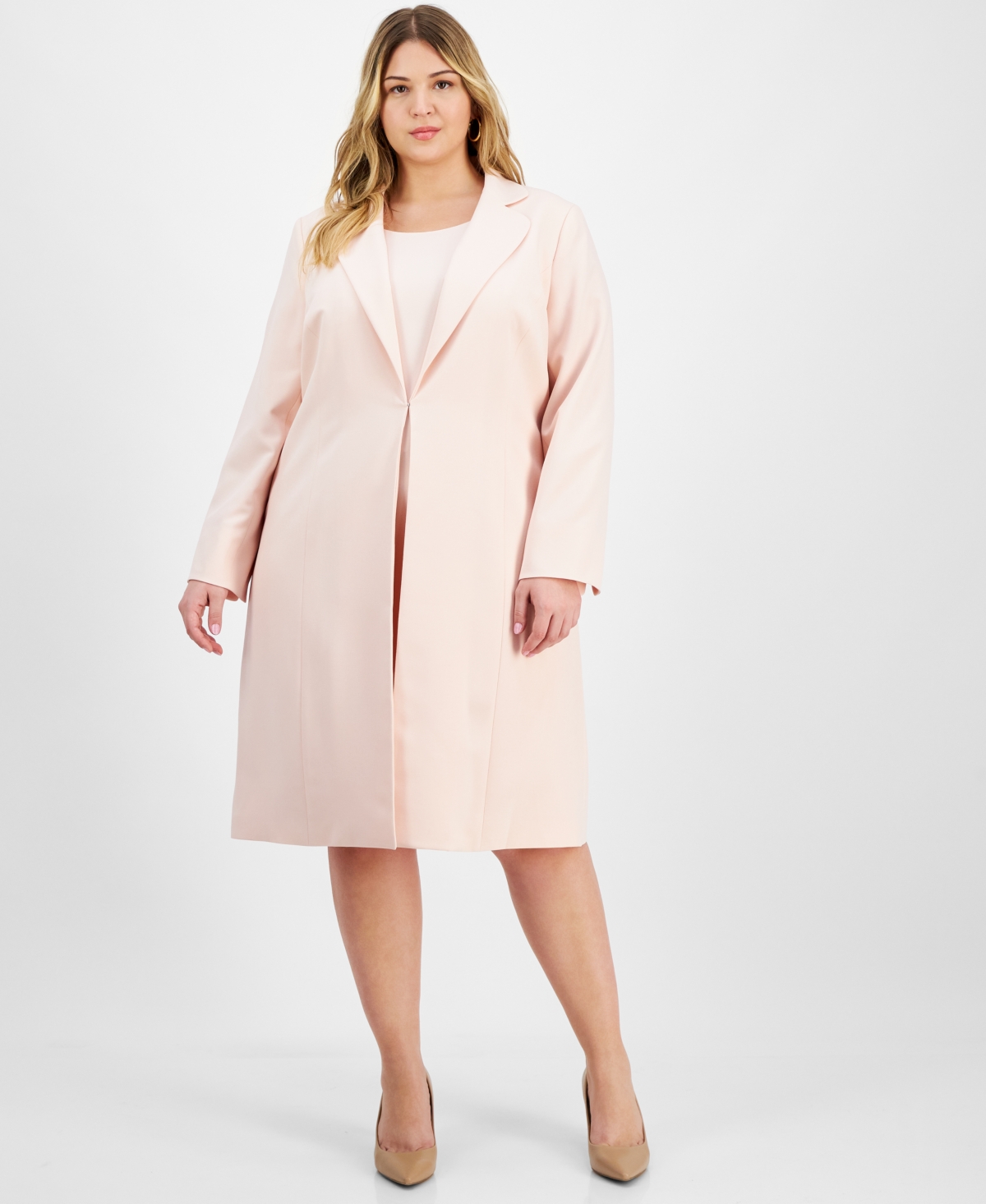 Click here for Le Suit Plus Size Elongated Blazer Dress Suit Set... prices