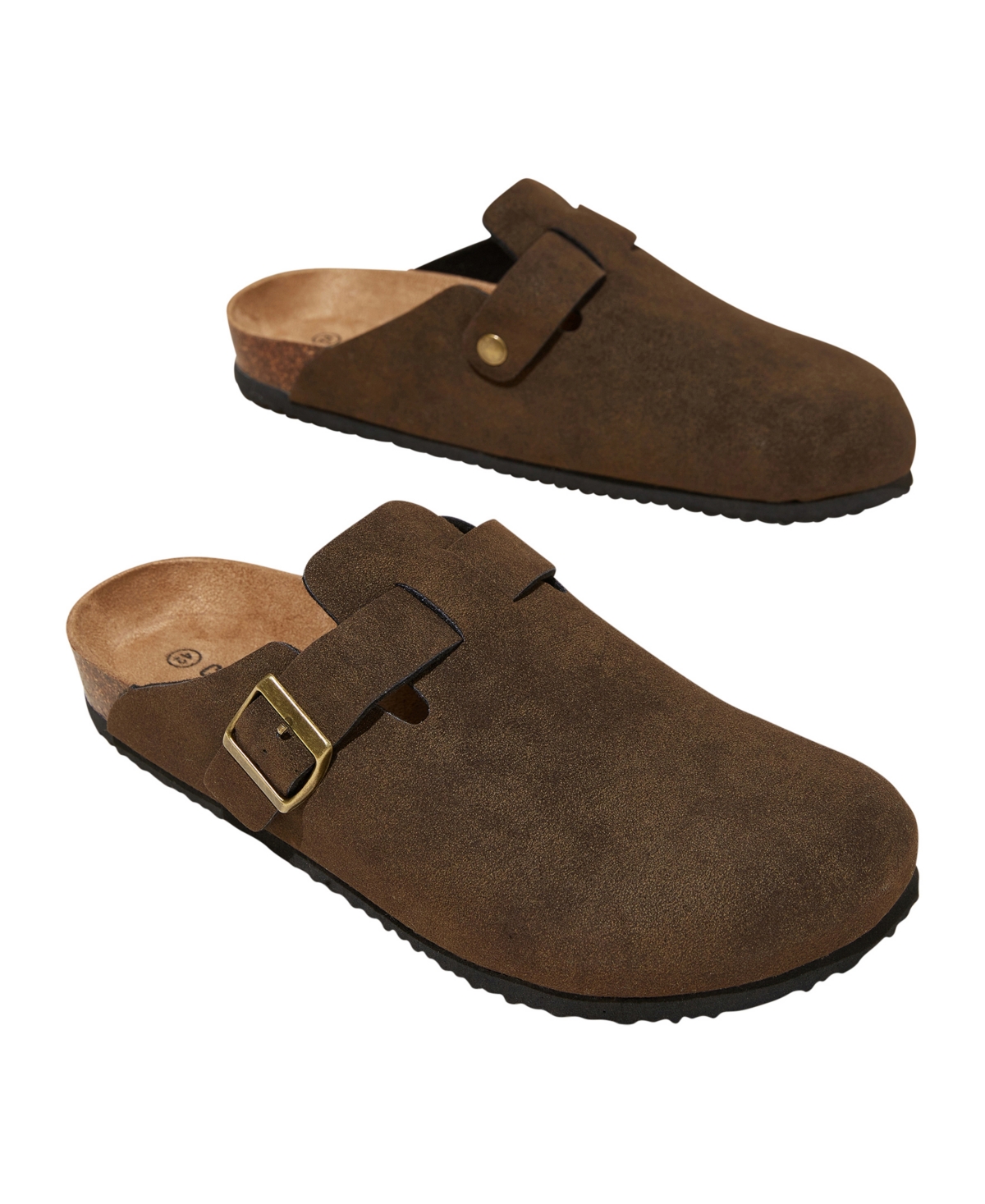 Click here for Cotton On Closed Toe Buckle Slide - Brown prices