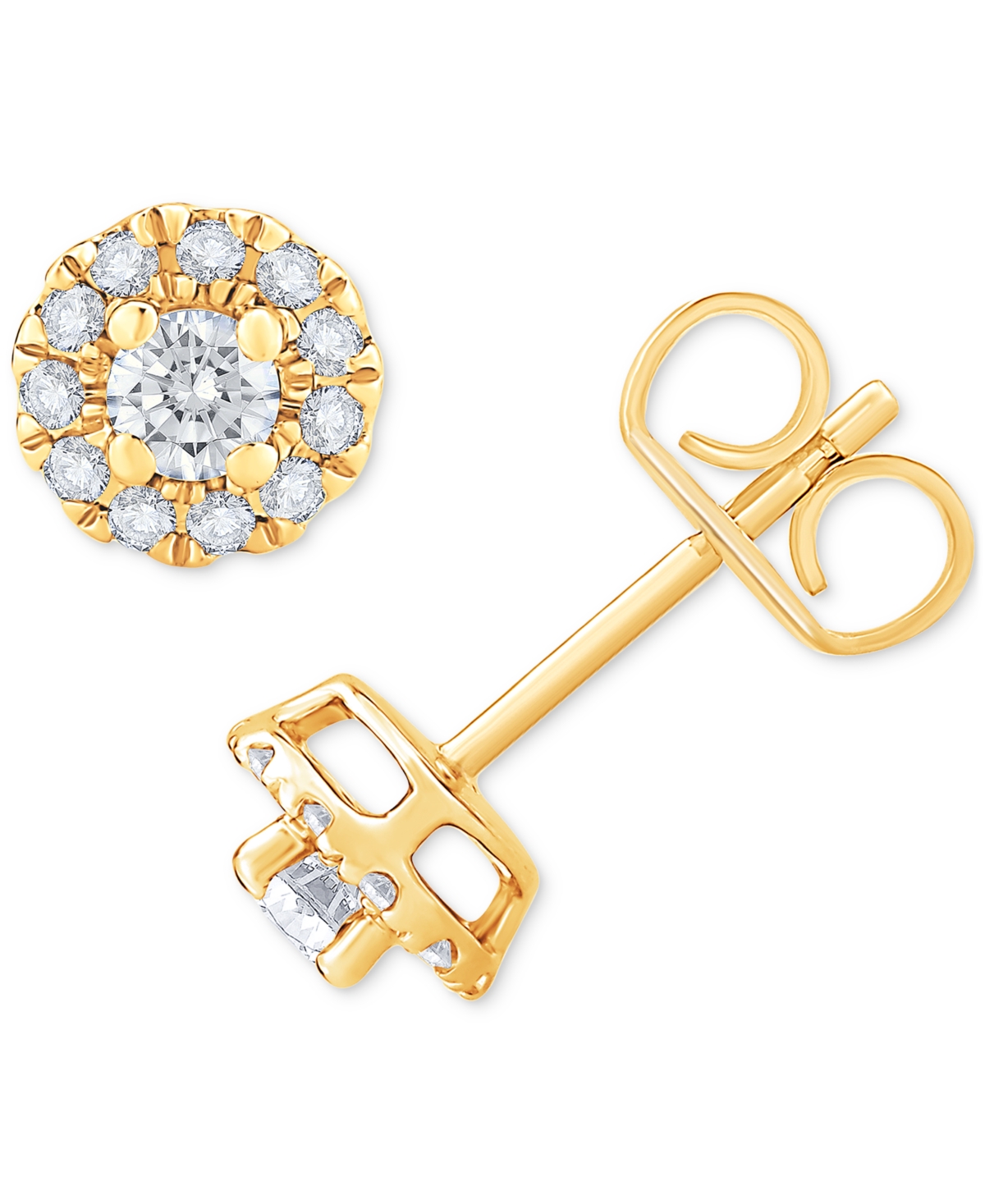 Click here for Diamond Round Halo Stud Earrings (1/3 ct. t.w.) in... prices