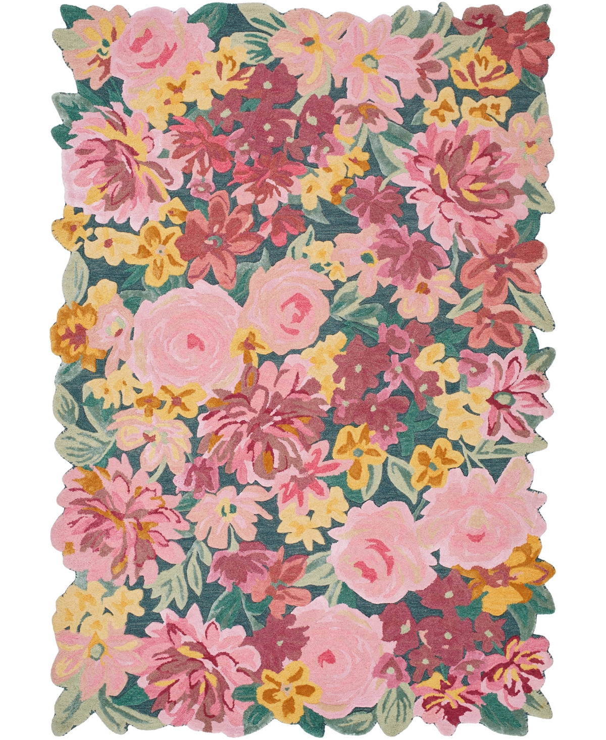 Click here for Surya Shindig 495684 8x10 Area Rug - Pink/Green prices