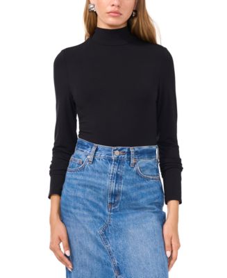 1.STATE Women's High-Neck Long-Sleeve Zip-Back Top - Macy's