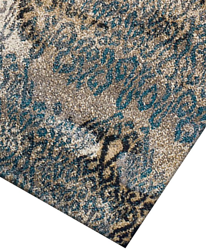 D Style CLOSEOUT! Dalyn Modern Abstracts Salon Teal 7'10" x 10'7" Area ...