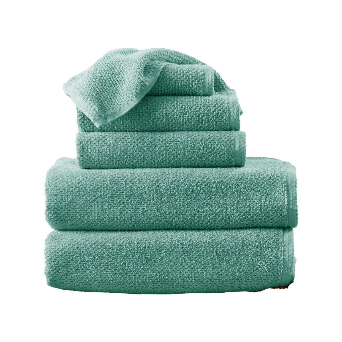 Click here for Linery & Co. Cotton Textured 6-Piece Bath Towel Se... prices