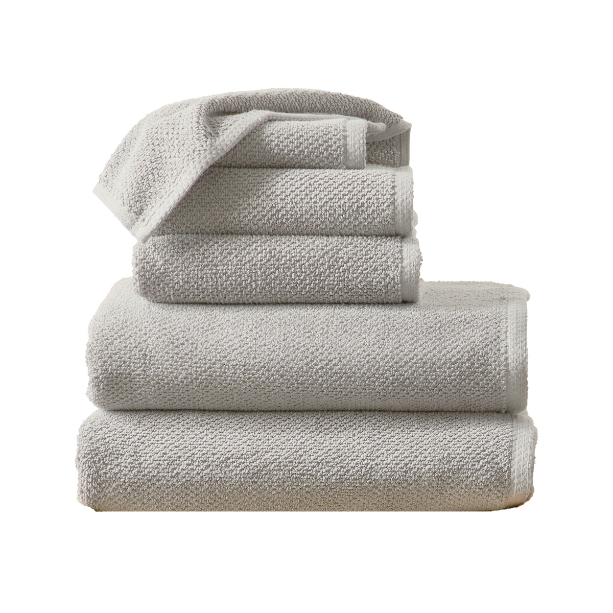 Click here for Linery & Co. Cotton Textured 6-Piece Bath Towel Se... prices