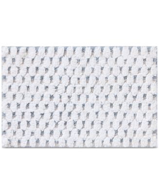 Loloi Rodi Blue Cotton Skid-Resistant Bath Rug, 20" x 32" - Macy's