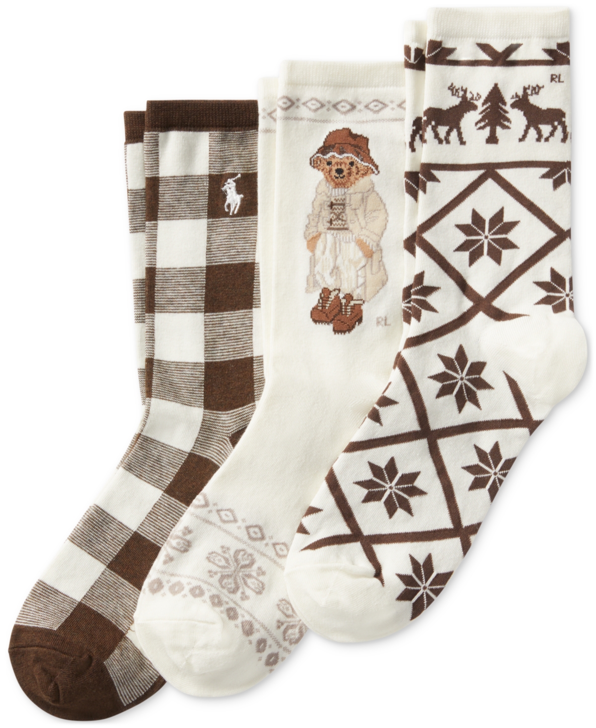 Click here for Polo Ralph Lauren Womens 3-Pk. Winter Bear Socks -... prices