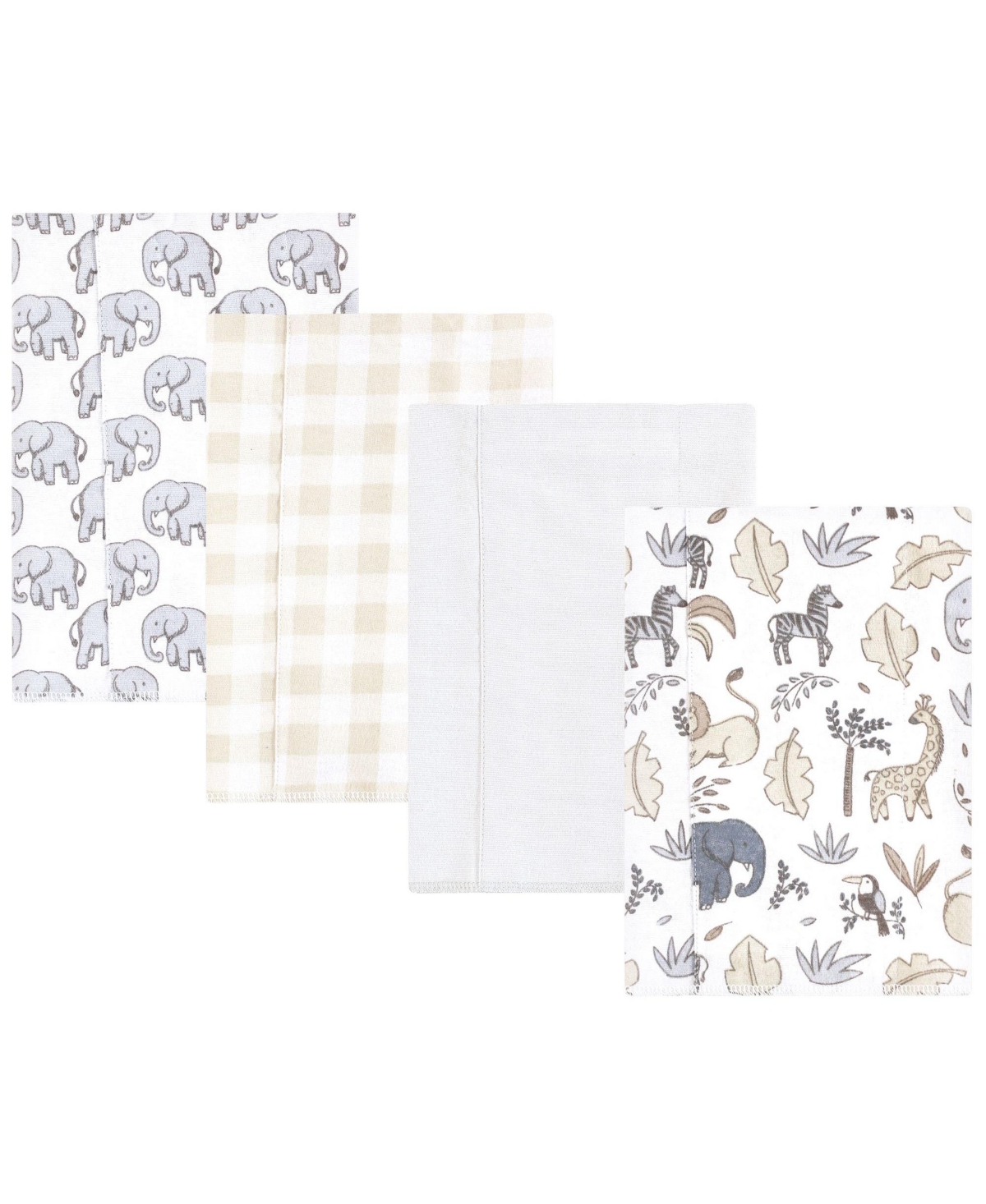 Click here for Hudson Baby Unisex Gentle 4-Pack Cotton-Poly Flann... prices