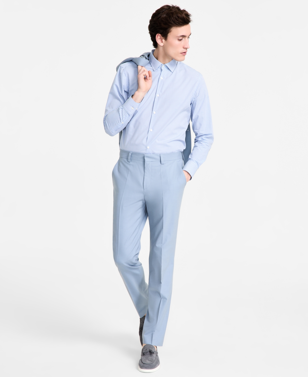 Click here for Hugo by Hugo Boss Mens Modern-Fit Wool Blend Suit... prices