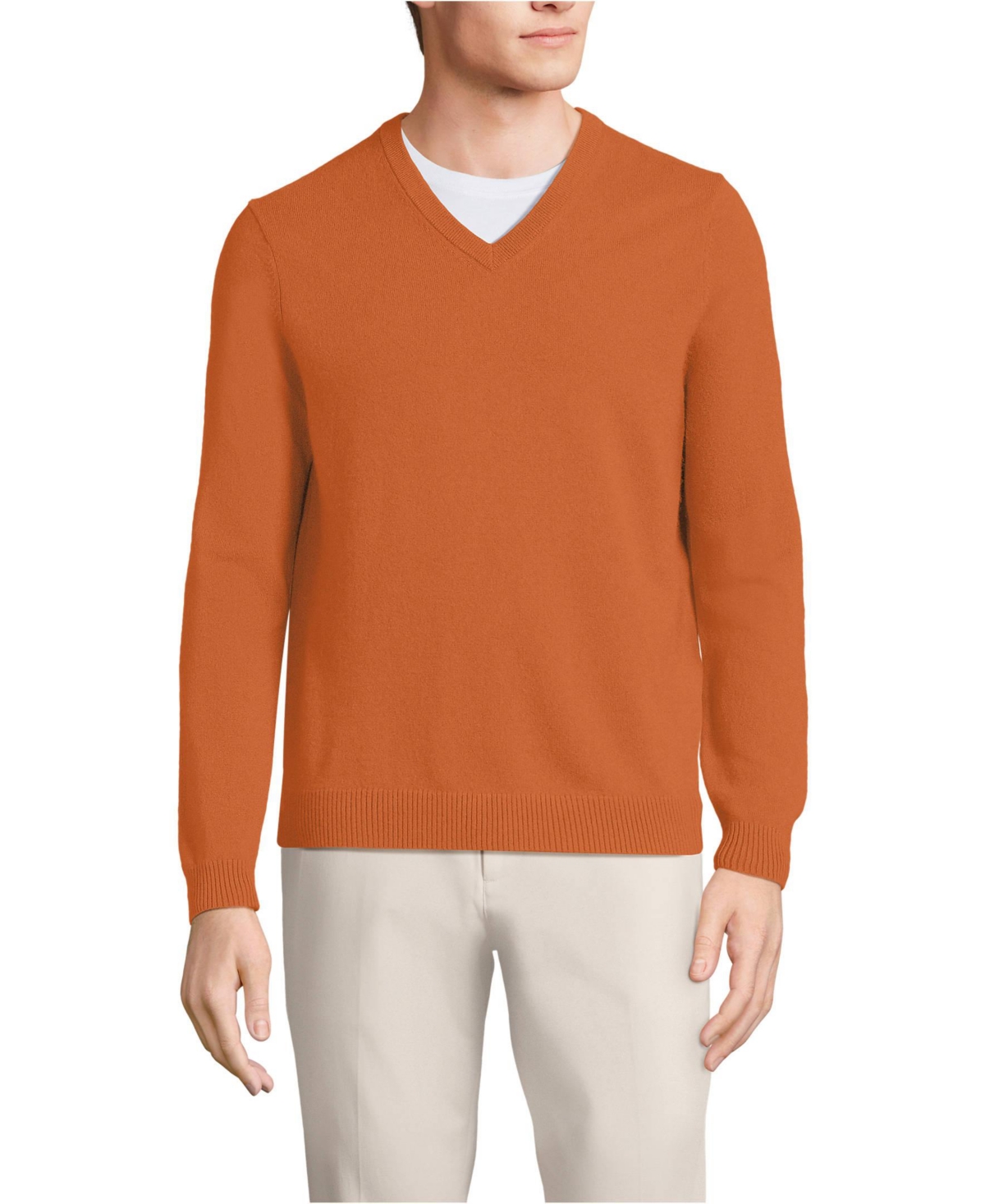 Click here for Lands End Mens Fine Gauge Cashmere V-neck Sweater... prices