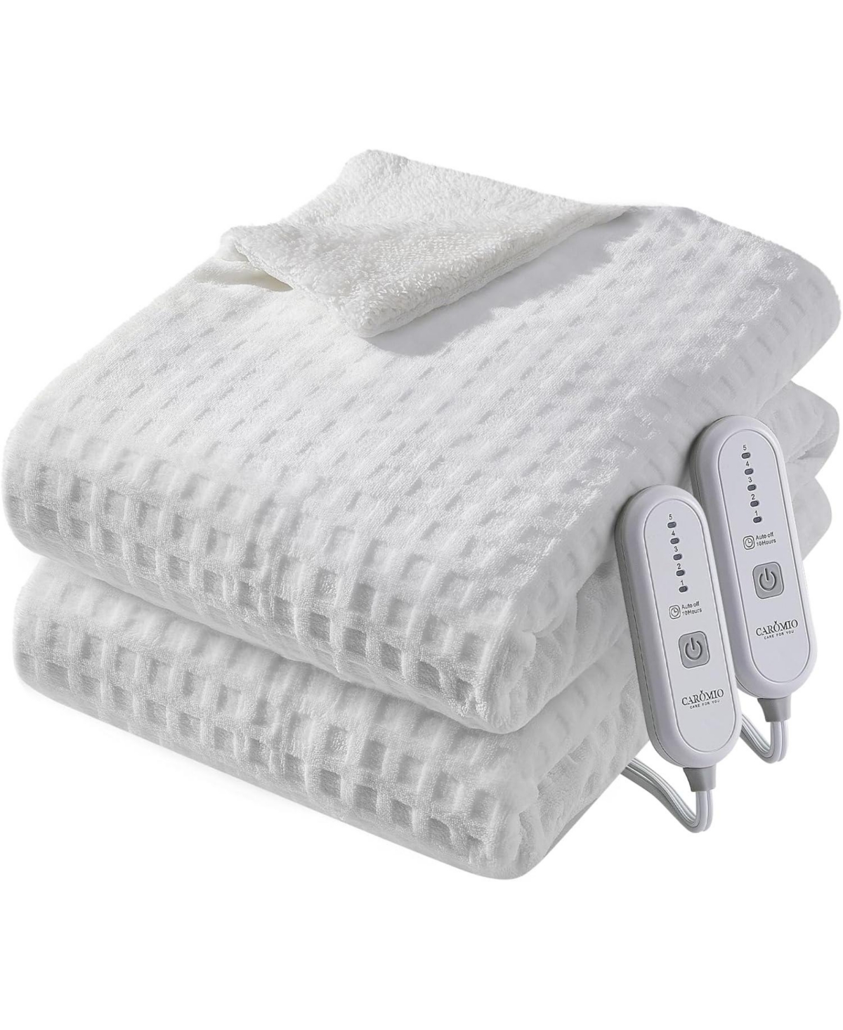 Click here for Caromio Queen Size Waffle Sherpa Electric Heated B... prices