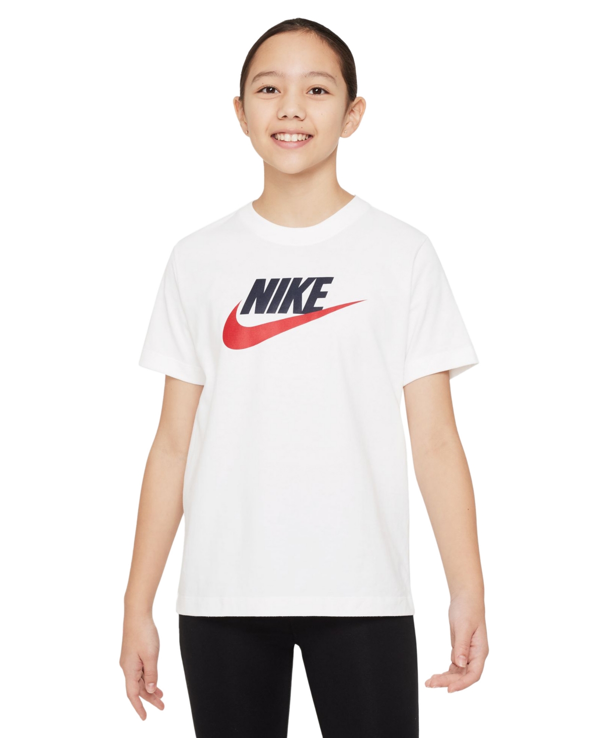 Nike Big Kids Sportswear Logo Graphic T-Shirt - White