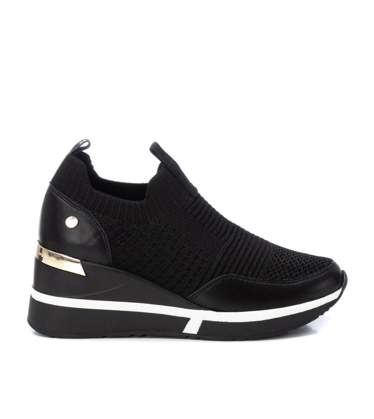 Click here for Womens Casual Wedge Sneakers By Xti - Black prices