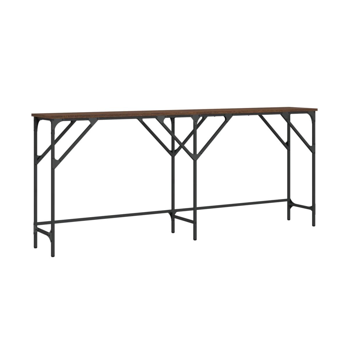 Click here for vidaXL Console Table Brown Oak 70.9x11.4x29.5 Engi... prices