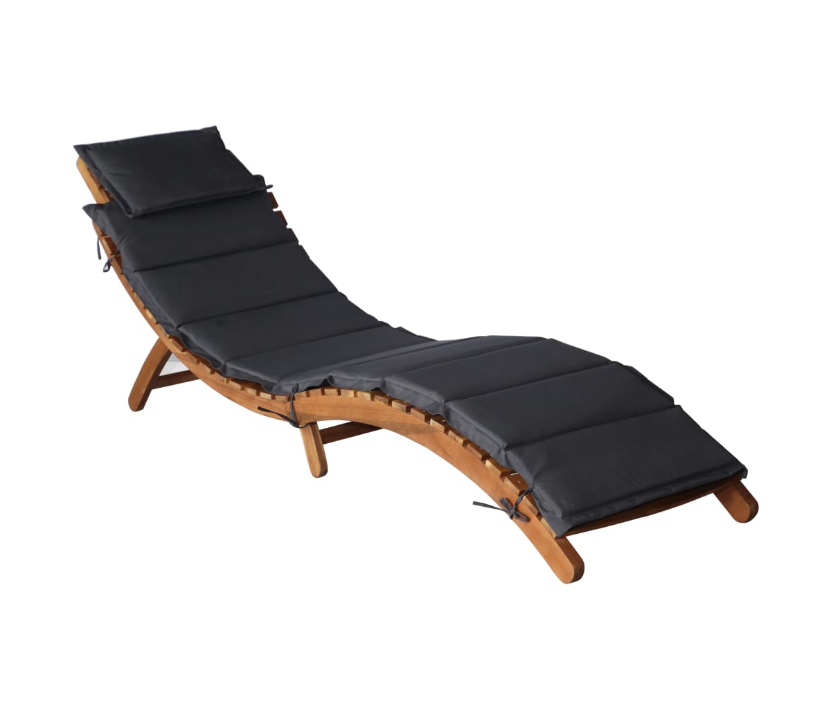 Click here for vidaXL Sun Lounger with Cushion Solid Acacia Wood... prices