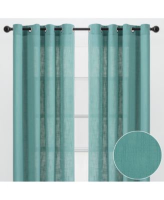 Chanasya Premium 2-Panel Soft Textured Semi Sheer Grommet Curtains for ...