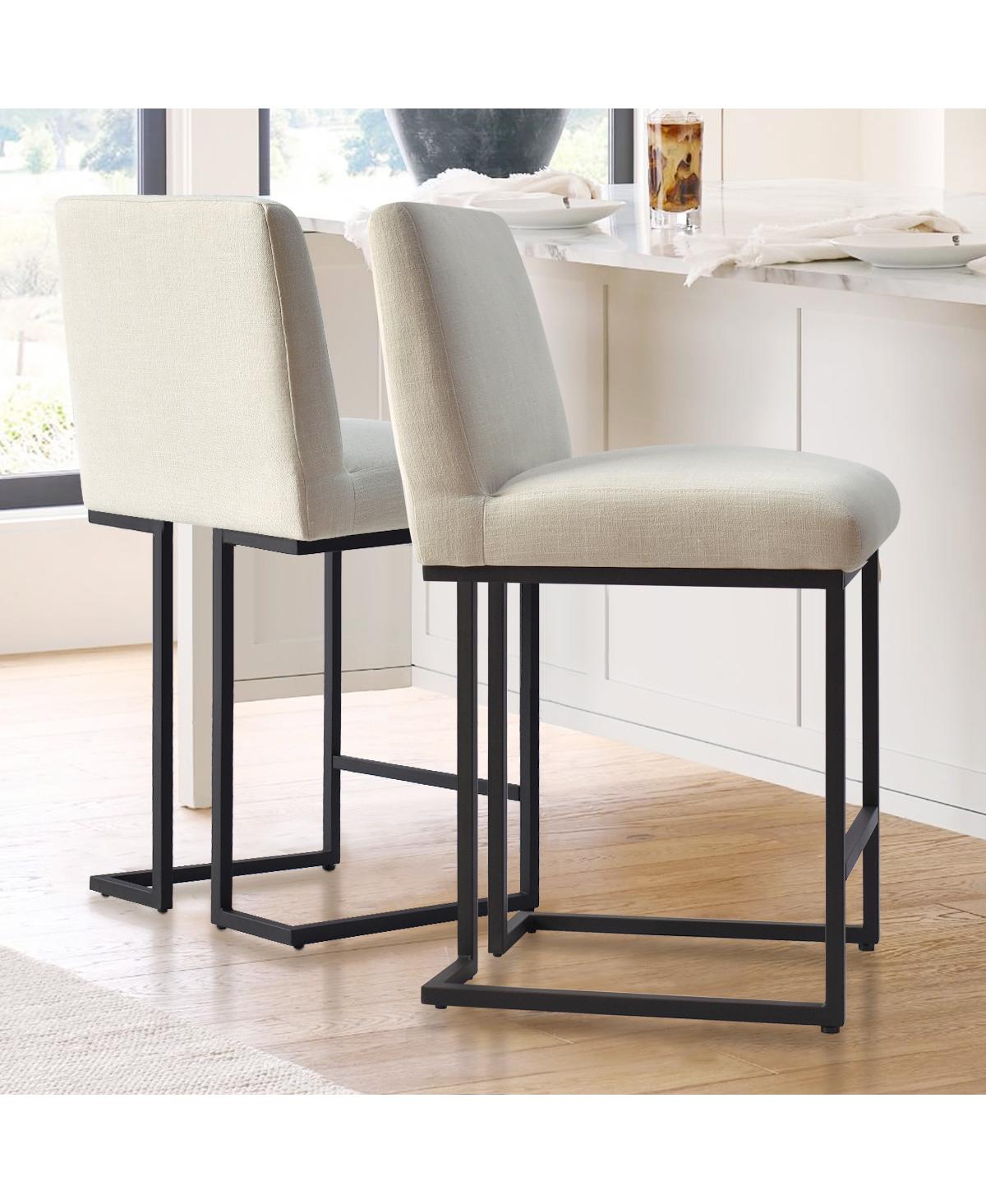 Click here for Maison Boucle Set of 2 Fabric Armless Counter Heig... prices